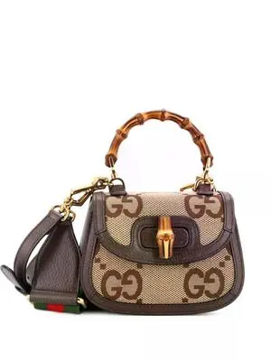 Gucci Jumbo Gg Canvas Mini Crossbody Bag - Brown