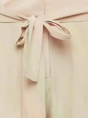 Roberto Cavalli Belted Silk Trousers