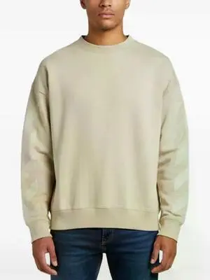 Off-White Cotton Crew Neck Sweatshirt