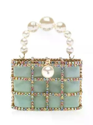 Rosantica Crystal Embellished Cage Tote Bag