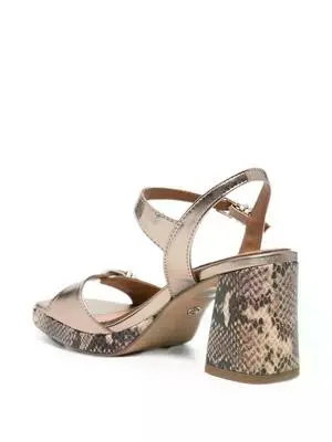 TAMARIS Snakeskin-effect Buckle-detail Sandals