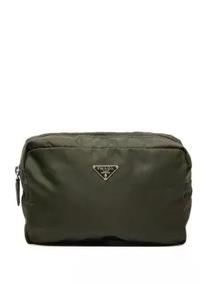Prada 2000-2013 Tessuto Cosmetic Pouch - Green
