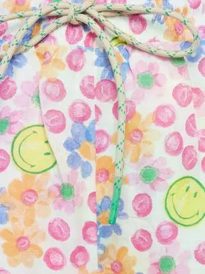 Sandro Linen-blend Floral Shorts
