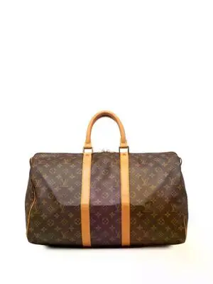 LOUIS VUITTON Monogram Keepall 45 Travel Bag - Brown