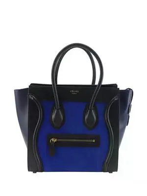 Celine Micro Tricolor Luggage Tote Bag - Blue