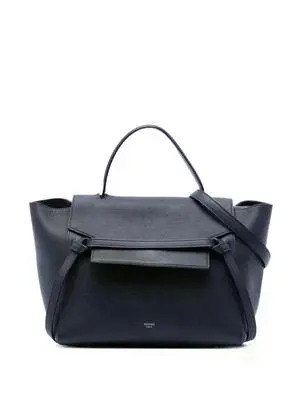 Celine Grained Calfskin Belt Bag Satchel - Blue