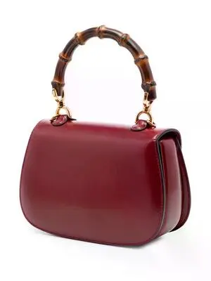 Gucci Bamboo Top Handle Bag Satchel - Red