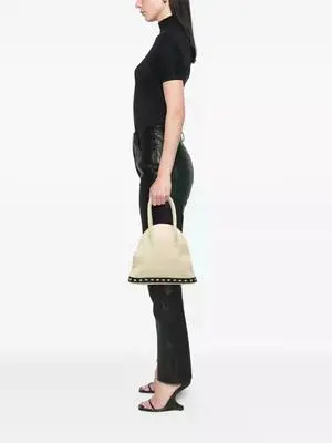 Saint Laurent 20th Century Leather Dome Diamond Cut Handbag