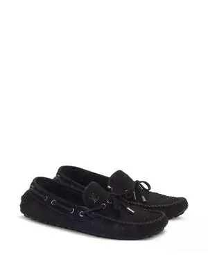 LOUIS VUITTON Suede Loafers With Bow Detail