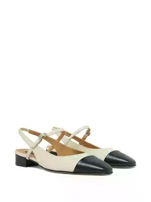 CAREL Cap-toe Slingback Flats - Neutrals