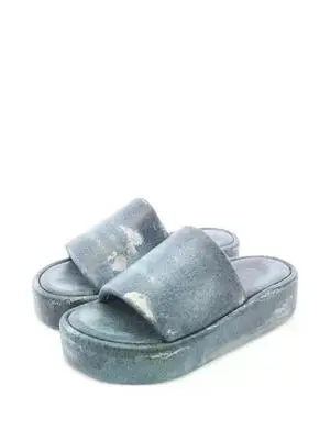 Balenciaga Denim Platform Sandals
