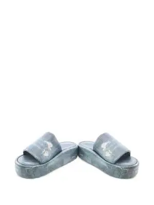Balenciaga Denim Platform Sandals
