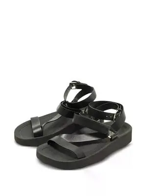 Hermès Galaxy Wedge Sandals - Black