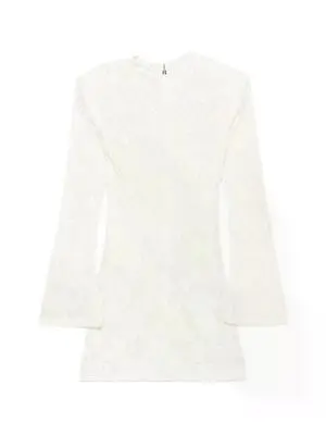 ROTATE BY BIRGER CHRISTENSEN Long Sleeve Lace Mini Dress - Neutrals