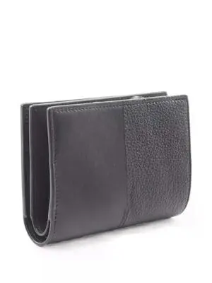 Loewe Duet Leather Wallet - Black