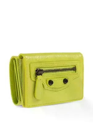 Balenciaga Zip Detail Leather Wallet