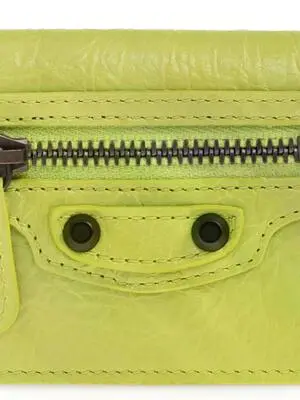 Balenciaga Zip Detail Leather Wallet