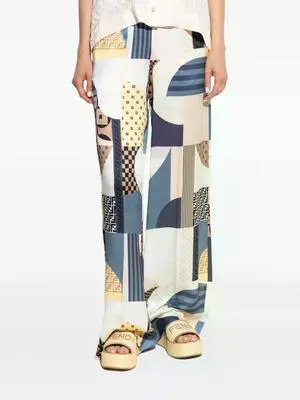 Fendi Geometric Print Trousers