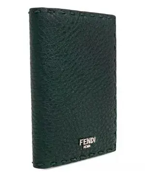 Fendi Stitched-detail Leather Cardholder