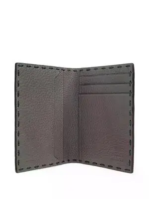 Fendi Stitched-detail Leather Cardholder