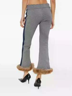 Balenciaga Fur Trimmed Cotton Trousers