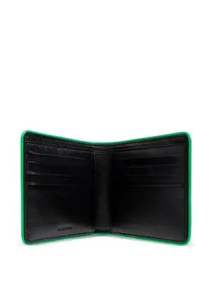 Balenciaga Biker Logo-detail Lambskin Wallet - Black