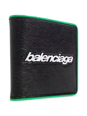 Balenciaga Biker Logo-detail Lambskin Wallet