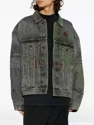 Balenciaga Tattoo-print Denim Jacket