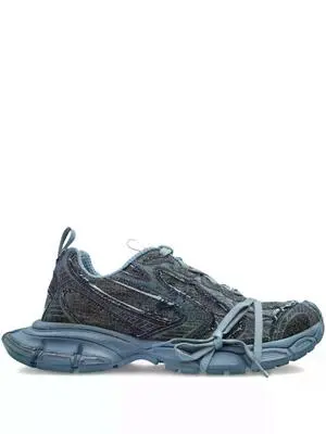 Balenciaga 3xl Distressed Denim Sneakers - Blue
