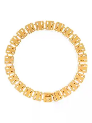 Balenciaga Logo-lettering Nano-link Necklace