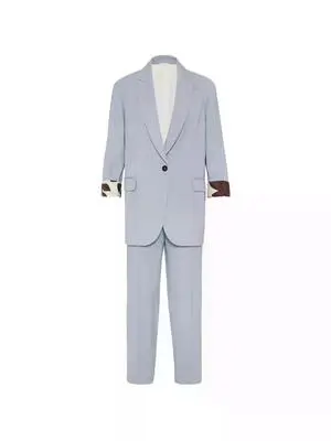 Brunello Cucinelli Tailored Cropped Trousers - Blue