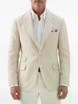 Brunello Cucinelli Pinstripe Tailored Blazer - Neutrals