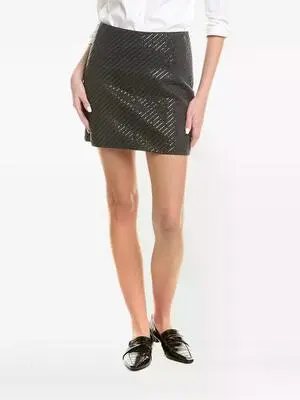 Brunello Cucinelli Quilted Mini Skirt With Monili Embellishment