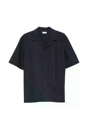 Sunspel Textured-stripe Camp-collar Shirt