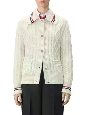 Thom Browne Cashmere Aran Cable-knit Sweater