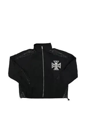 MIXED EMOTION Crystal-embellished Zip-up Jacket