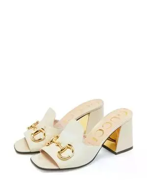Gucci Horsebit Leather Heeled Sandals