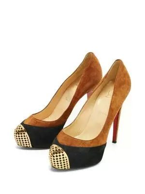 CHRISTIAN LOUBOUTIN Maggie Embellished Pumps - Brown
