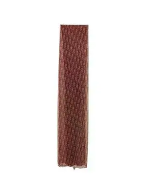 Dior Oblique-print Scarf - Red