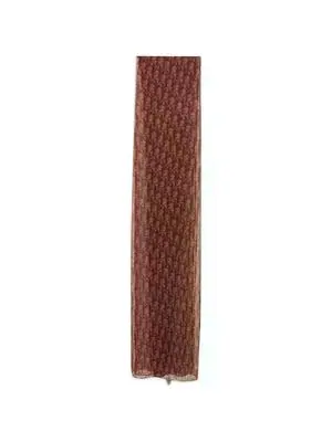 Dior Oblique-print Scarf - Red