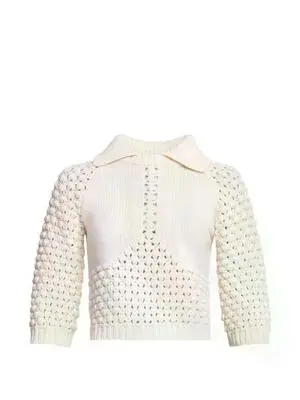 Elie Saab Polo Collar Sweater - Neutrals
