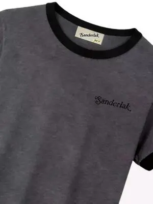 SANDERLAK Logo-embroidered T-shirt - Grey