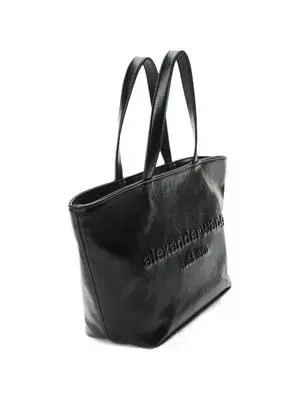 Alexander Wang Embossed Logo Leather Tote Bag - Black