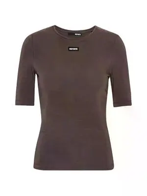 ROTATE BY BIRGER CHRISTENSEN Logo Patch T-shirt - Brown