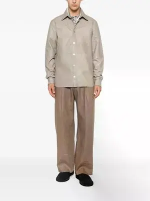 WON HUNDRED Long-sleeve Leather Shirt