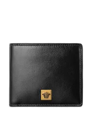 Versace Medusa Plaque Bifold Wallet - Black