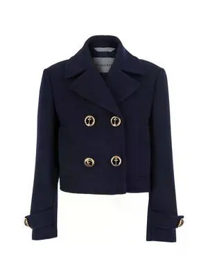 Balenciaga Cropped Jacket - Blue