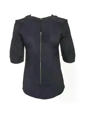 Marni Satin Short Sleeve Top - Black