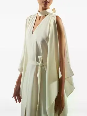 TALLER MARMO Belted Kaftan Maxi Dress