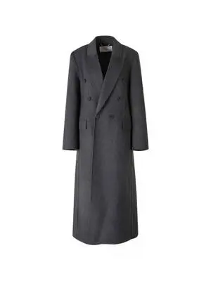 Victoria Beckham Double-breasted Button-fastening Coat - Grey